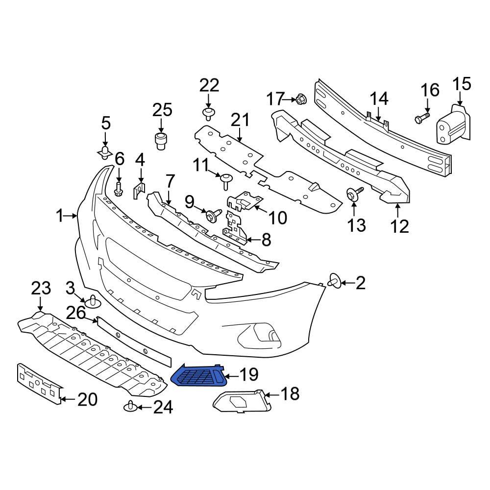 Nissan OE 622566CA0A - Front Right Bumper Cover Spacer Panel
