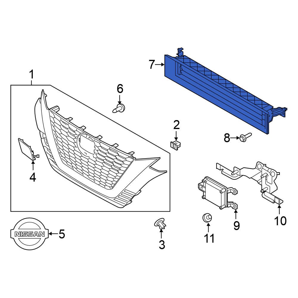 Nissan OE 623306CA0C - Front Lower Grille