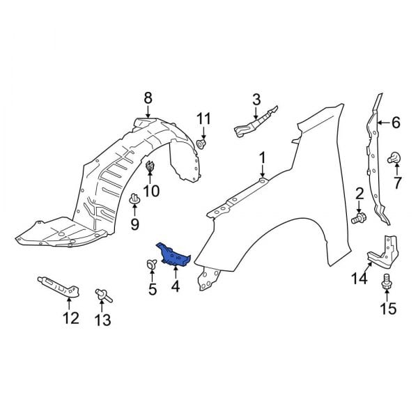 Nissan OE F31816CAMB - Left Fender Brace