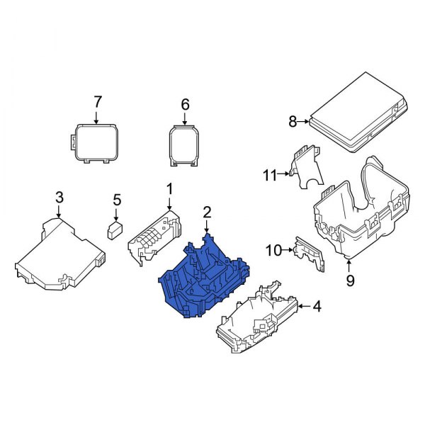 Nissan OE 243846CA0A - Fuse and Relay Center Bracket