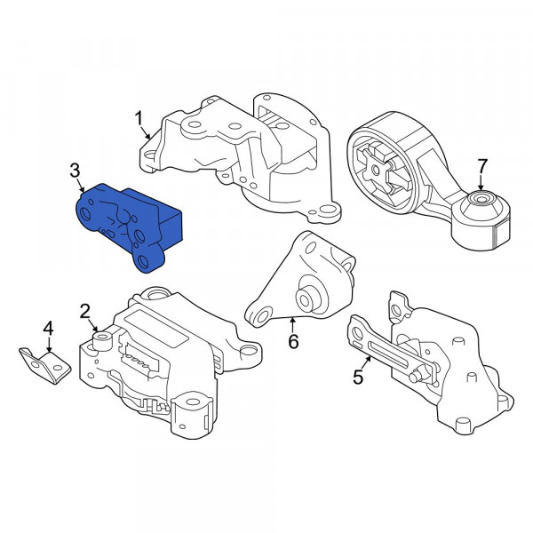 Nissan OE G51166CAMA - Front Right Engine Mount Bracket