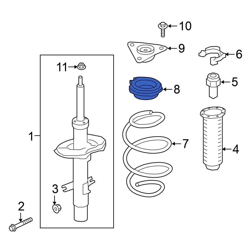Nissan OE 543256CA0A - Front Suspension Strut Bearing