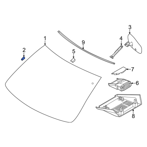Nissan OE 72715JA00A - Windshield Spacer
