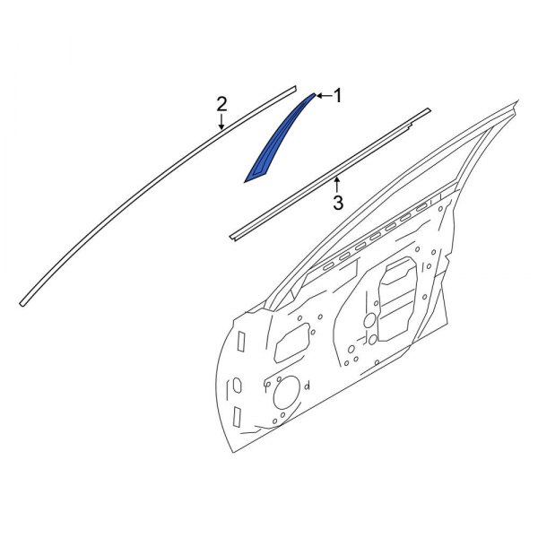 Nissan OE 802D26CA0A - Front Right Door Applique