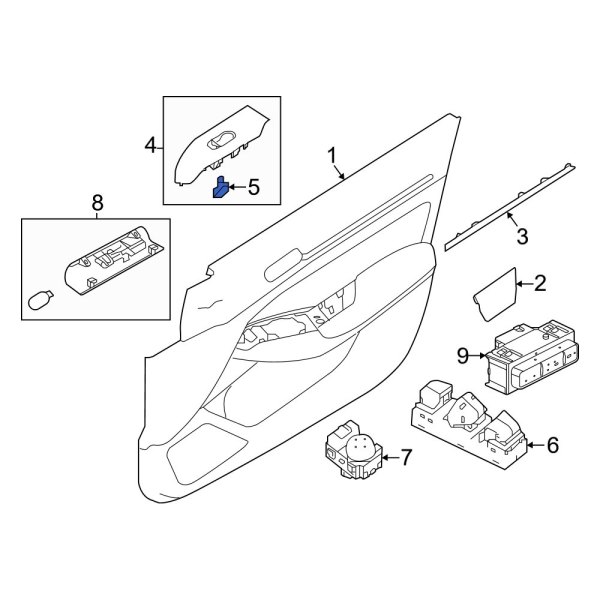Nissan OE 0155305153 - Door Switch Trim Panel Clip