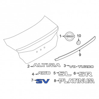Nissan Altima OEM Trunks & Parts | Lids, Rear Panels — CARiD.com