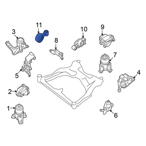Nissan OE 113509N00A - Engine Support Rod