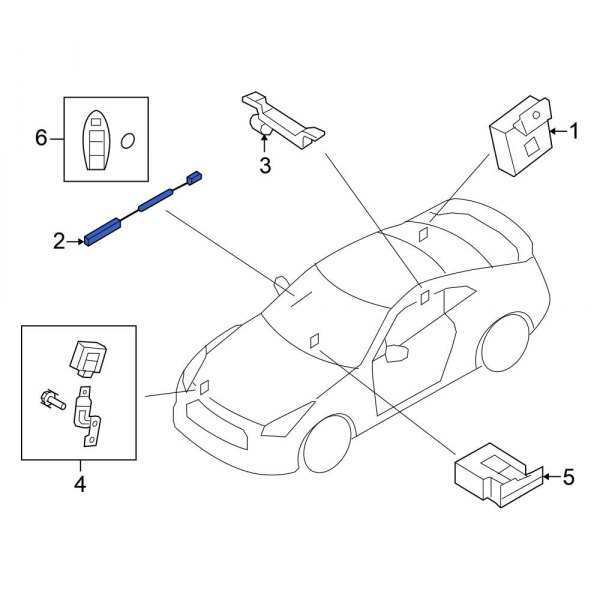 Nissan OE 285E7JK60A - Keyless Entry Antenna