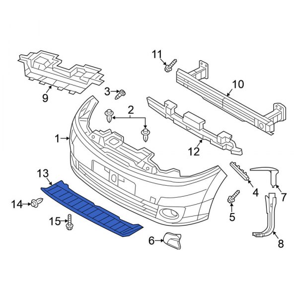Nissan OE 626633LM0A - Front Valance Panel