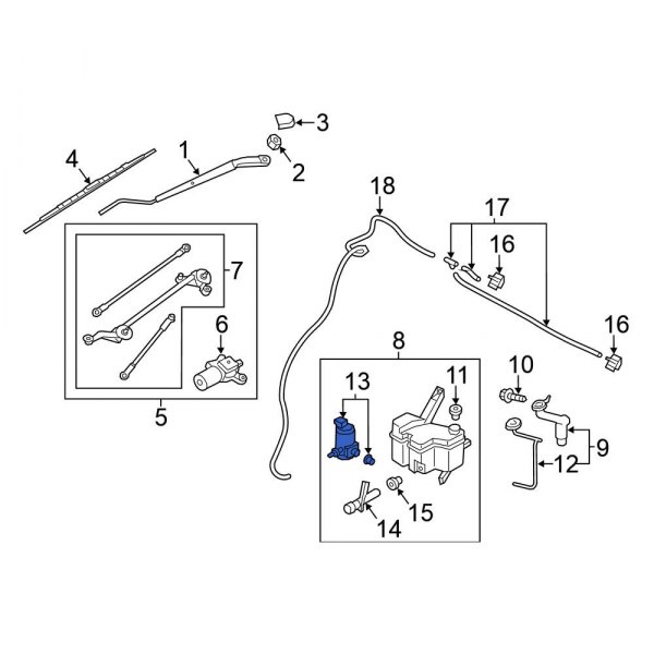 Nissan OE 28920JA00A - Windshield Washer Pump