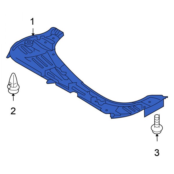 Nissan OE 75892EL000 - Front Radiator Support Splash Shield