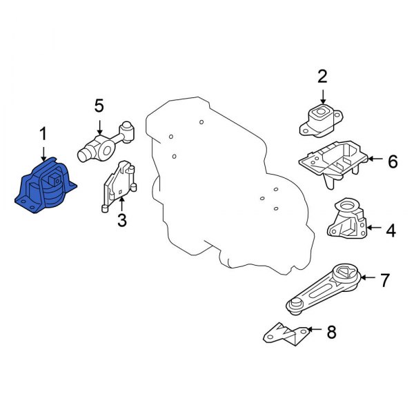 Nissan OE 11210EL01B - Front Right Engine Mount