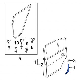 Nissan Versa Door Moldings - Side, Edge, Belt | CARiD