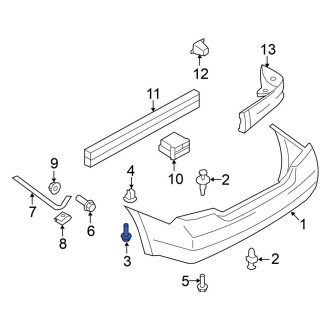 Nissan Sentra Rocker Panel Hardware - Clips, Brackets | CARiD