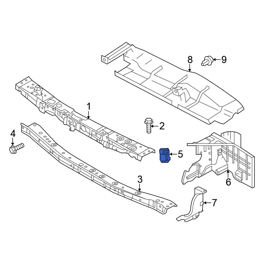 Nissan OE 628239KK0A - Front Left Radiator Support Baffle