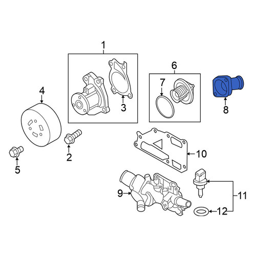 Nissan OE 130483HC0A - Engine Coolant Inlet Flange