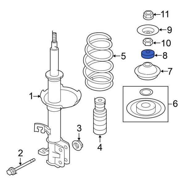 Nissan OE 543251HA0A - Front Suspension Strut Bearing