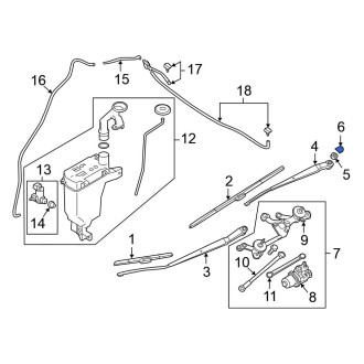 Nissan Versa OEM Wiper Blade & Washer Parts - Motors, Arms | CARiD