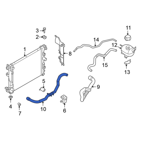 Nissan OE 215035RB0B - Lower Radiator Coolant Hose
