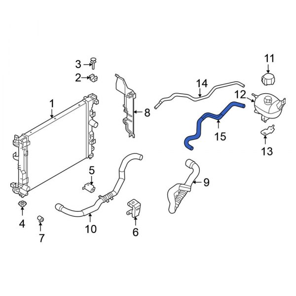 Nissan OE 217415RB0A - Front Engine Coolant Overflow Hose