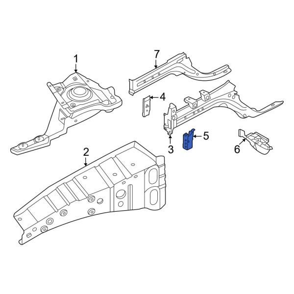 Nissan OE G51F05RLMA - Front Right Frame Side Member Bracket