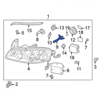 Nissan Rogue Headlight Components | Brackets, Adapters — CARiD.com