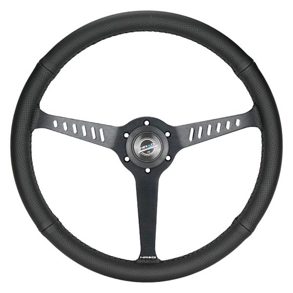 NRG Innovations® - 3-Spoke Classic Stealth Reinforced Steering Wheel