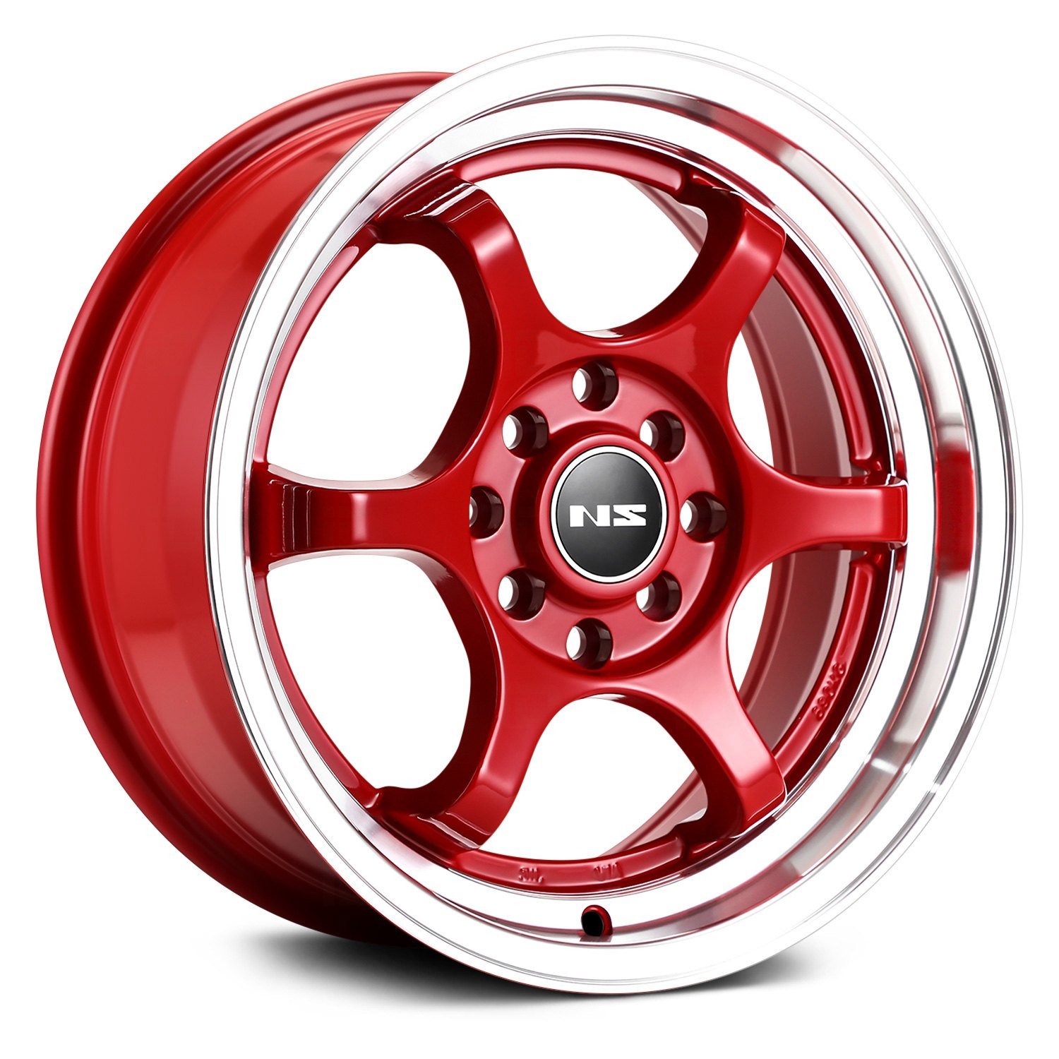 NS SERIES® NS1202 Wheels - Red with Machined Lip Rims