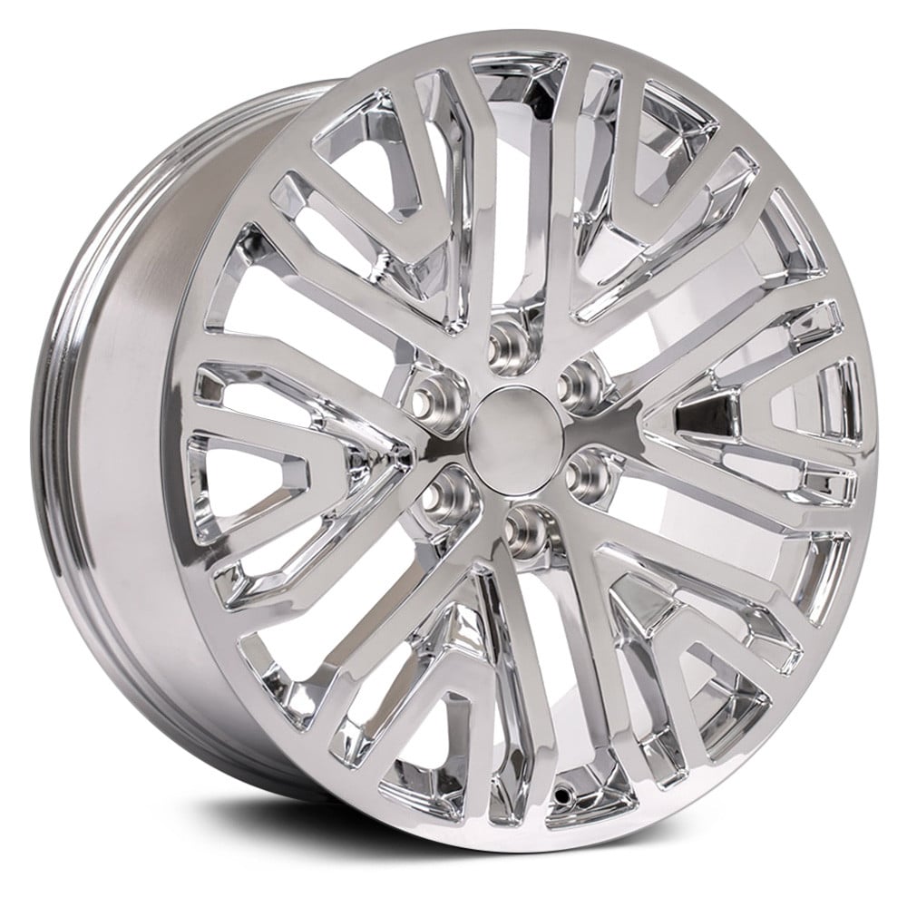 OE Wheels® 9508998 - 6 Double V-Spoke Chrome 22x9 Alloy Factory Wheel ...