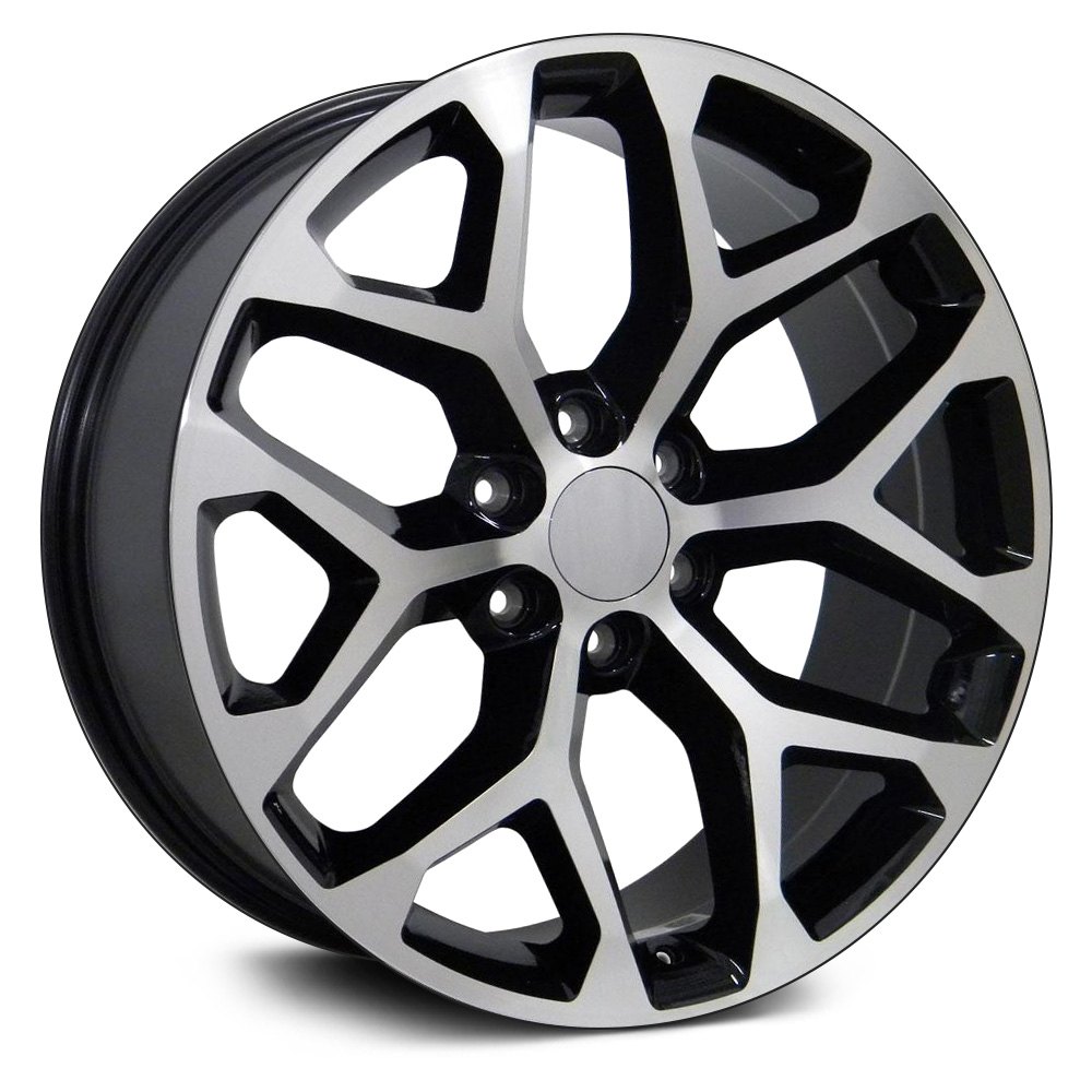 OE Wheels® 9510087 - 6 Y-Spoke Black Rim with a Machined Face 20x9 ...