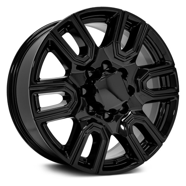 OE Wheels® 9510939 - 6 U-Spoke Gloss Black 20x8.5 Alloy Factory Wheel ...