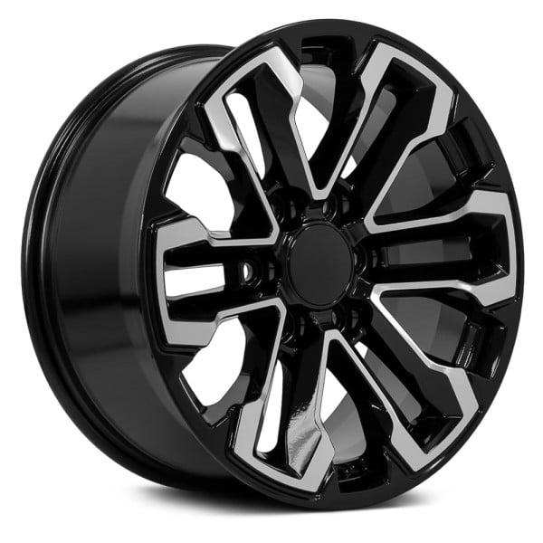 OE Wheels® 9511408 - 6 Double-Spoke Gloss Black 18x8.5 Alloy Factory ...