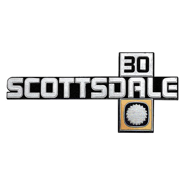 OER® 14026447 - "Scottsdale 30" Chrome Front Fender Emblem