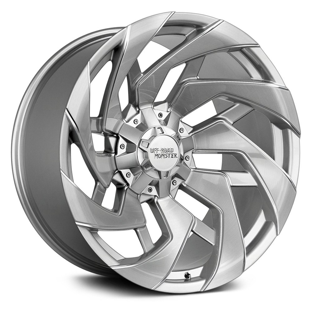 OFF-ROAD MONSTER® M24 Wheels - Silver with Brushed Face Rims