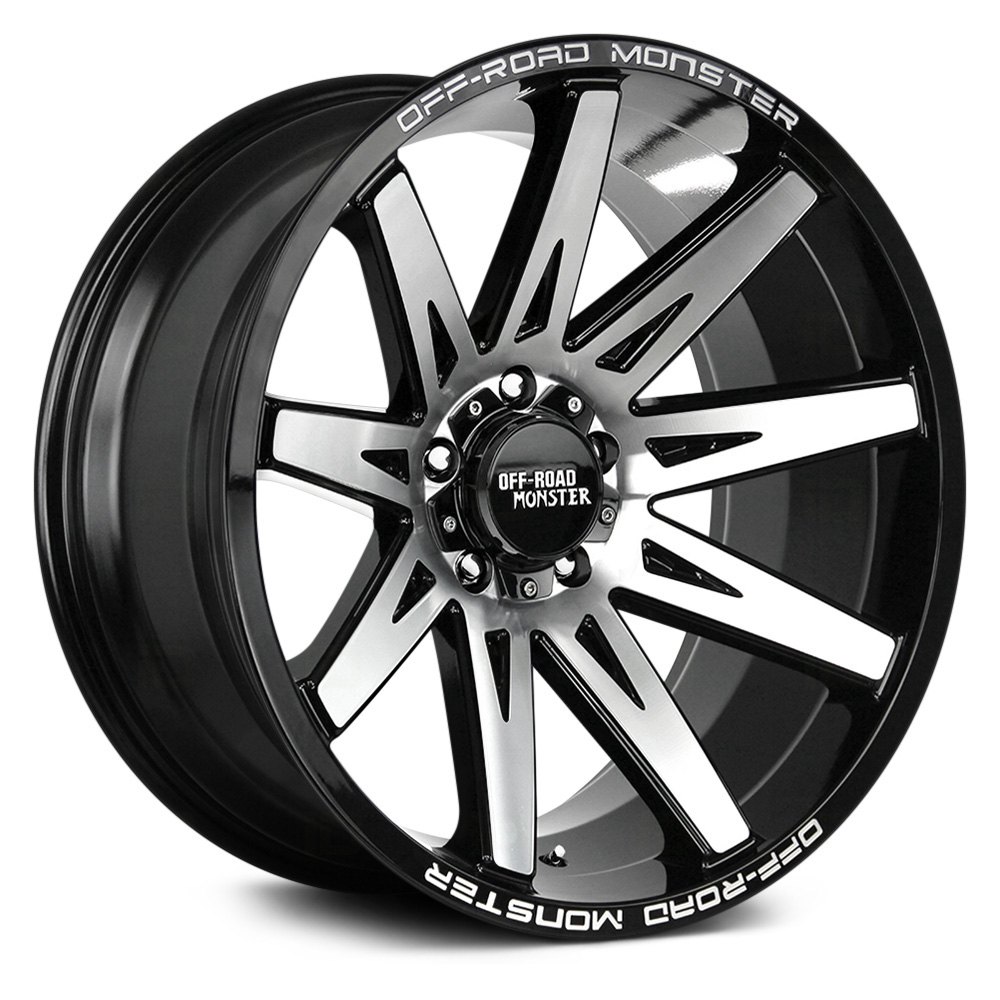 OFF-ROAD MONSTER® M25 Wheels - Gloss Black with Machined Face Rims ...