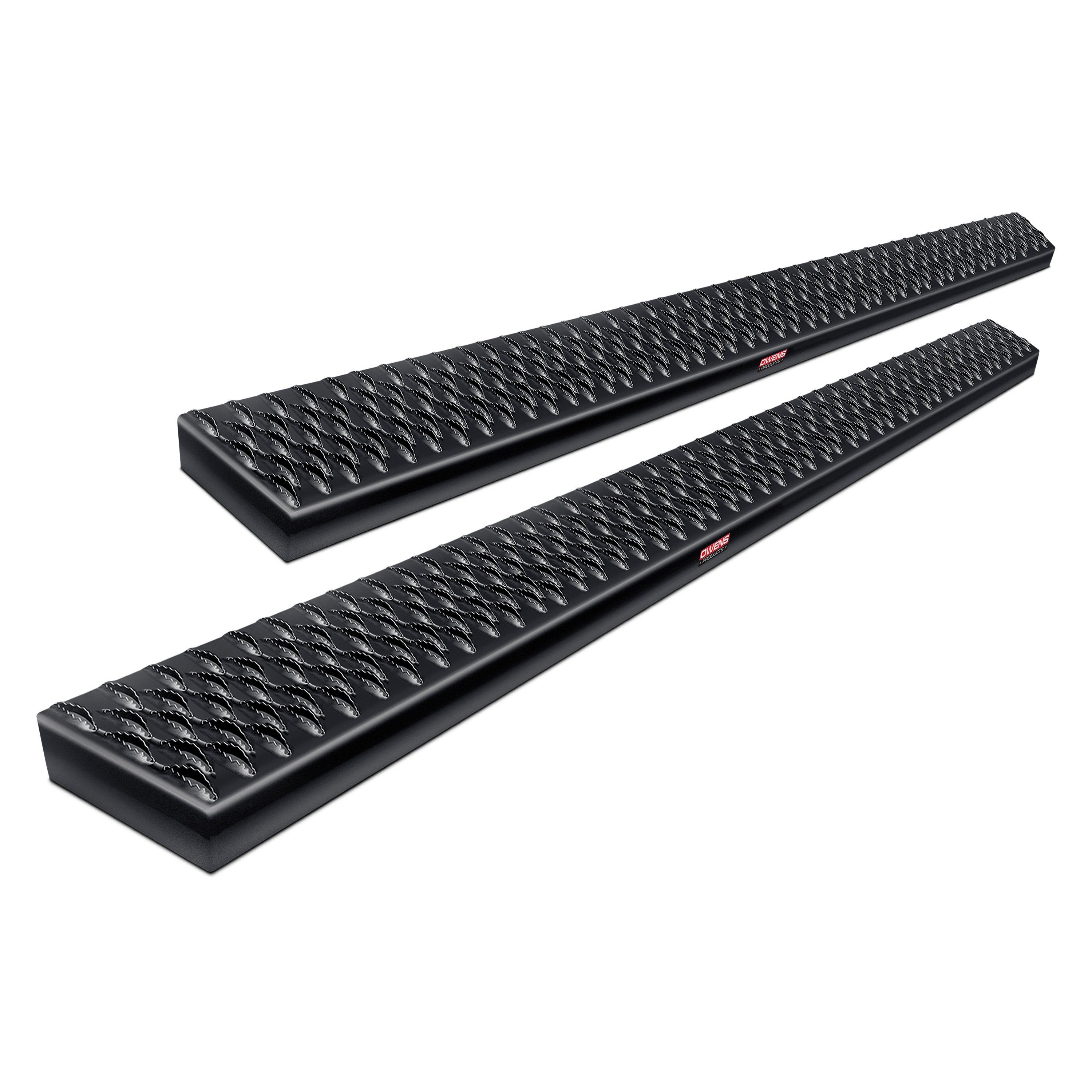 Owens® - 7" Grip Strut Commercial Black Running Boards
