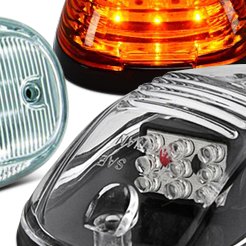 Cab Roof Lights | LED, Amber, Smoked, White, Red — CARiD.com