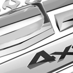 Custom Tailgate Trim | Chrome, Polished Stainless Steel, Diamond Tread