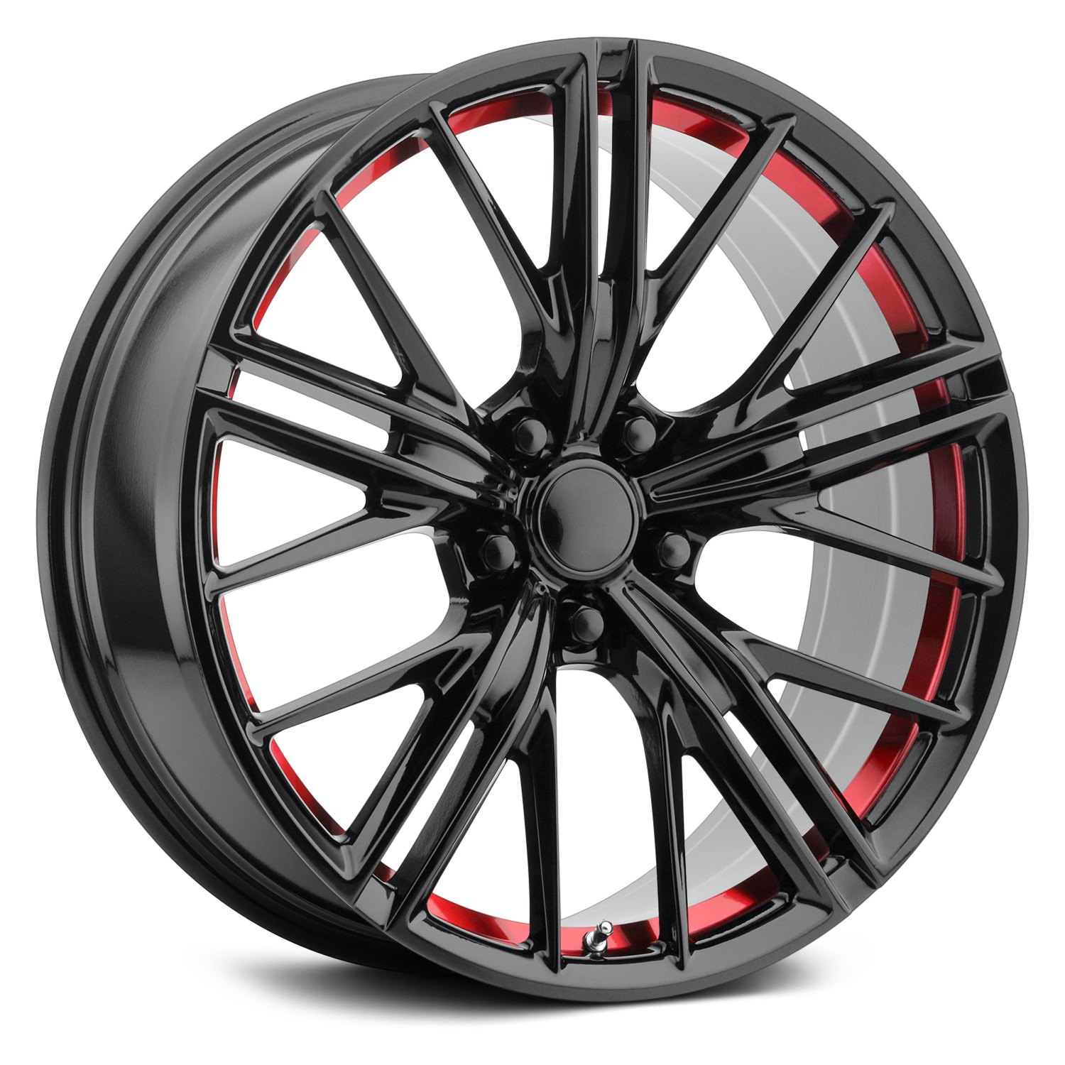 PERFORMANCE REPLICAS® 194 Wheels - Gloss Black with Red Undercut Rims