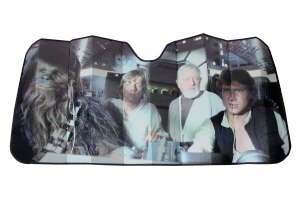 Plasticolor 003700R01 Star Wars Millennium Falcon Bubble Accordion Sun Shade