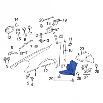 Porsche Boxster Inner Fenders | Wells, Liners, Shields — CARiD.com