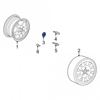 Porsche 911 Series OEM Wheel Center Caps - Emblems, Logos | CARiD