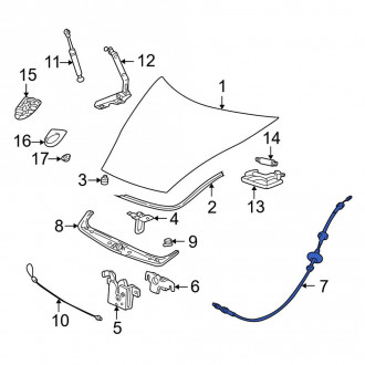 Porsche 911 Series Hood Release Cables & Handles | CARiD
