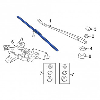 Porsche Panamera OEM Wiper Blade & Washer Parts | Motors, Arms — CARiD.com