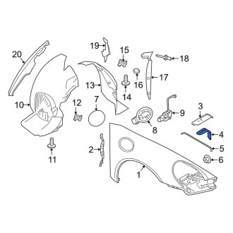 Porsche 718 Spyder Fender Support Braces & Hardware — CARiD.com