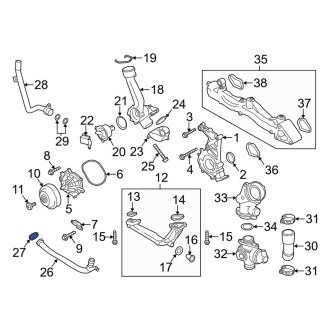 Porsche 718 Boxster Thermostat Housings, Filler Necks — CARiD.com