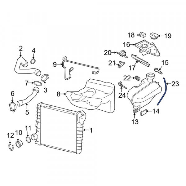 Porsche OE 9A110685200 - Engine Coolant Overflow Hose