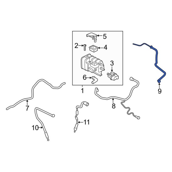 Porsche OE 9A210755101 - PCV Valve Hose