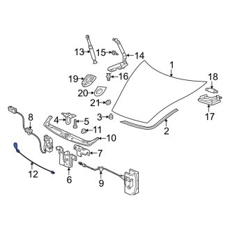 Porsche 911 Series Hood Release Cables & Handles — CARiD.com