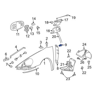 Porsche Boxster Rocker Panel Hardware | Clips, Brackets — CARiD.com